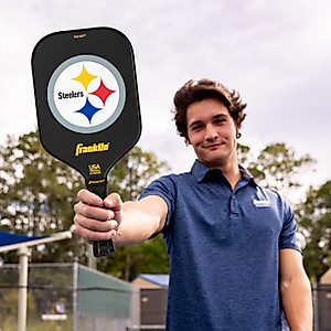 Franklin Sports NFL Pittsburgh Steelers Pickleball Paddle - Pickleball X - Polypropylene Core, Team Logo - NFL Official Licensed Product