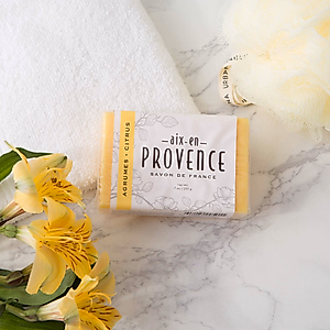 Aix en Provence Triple Milled Shea Butter Artisanal French Soap, 200g Soap Bar (5029)