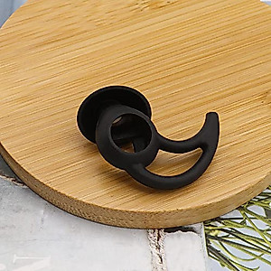 3 Pairs Earbuds Cover Silicone Earhooks Ear Loops in-Ear Earbuds Tips with Wings Compatible with Bo-se QuietComfort and Sport Earphones S M L Black