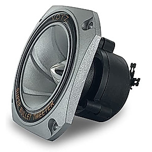 VOYZ 400 Watt 3.5” Piezo Super Horn Tweeters Aluminum Diaphragm 4-8 ohms - Silver Housing with Capacitor 1 Pair (2pcs) (PET-1944)