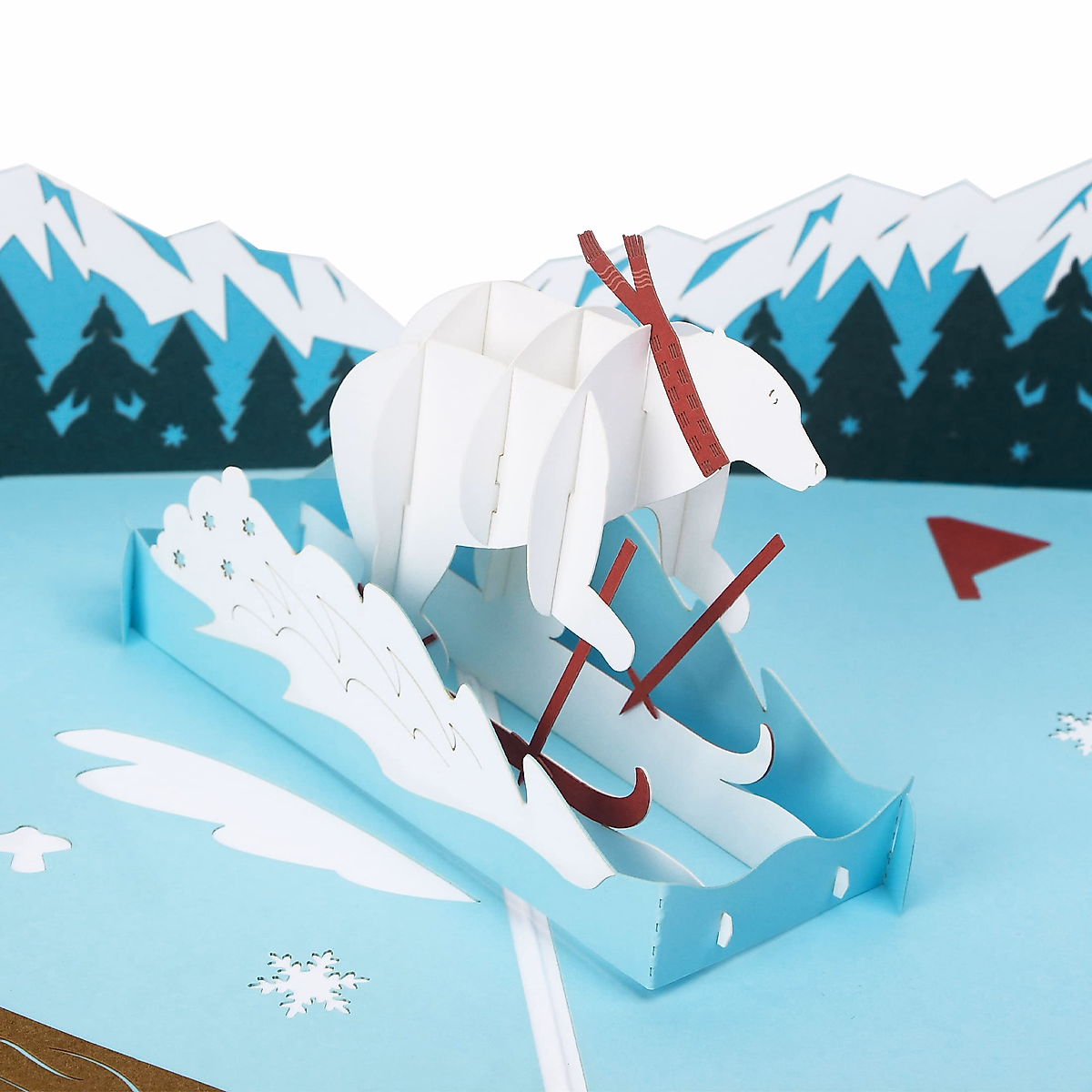 Ribbli Polar Bear Handmade 3D Pop Up Card,Greeting Card,Thank You Card,Anniversary Card,Fathers Day Card,For Birthday,Graduation,Thanksgiving,Christmas,Any Occasion