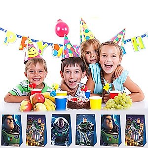 NF Orange 12pcs Buzz Lightyear Party Gift Bag,Birthday Party Decorate Supplies. (12 Counts)