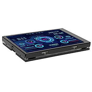 PC Temperature Monitor, USB Type C Interface PC Sensor Panel Display Mini Screen Plug and Play for Office (Black)