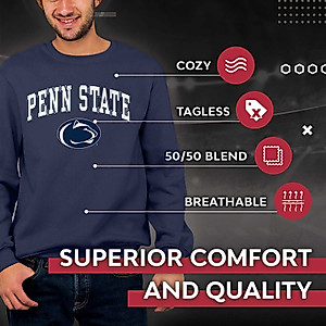 Campus Colors Adult Arch & Logo Soft Style Gameday Crewneck Sweatshirt (Penn State Nittany Lions - Navy, Medium)