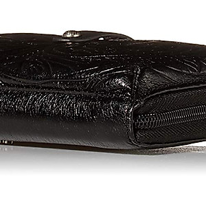 The Sak Iris Crossbody, Black Leaf Embossed