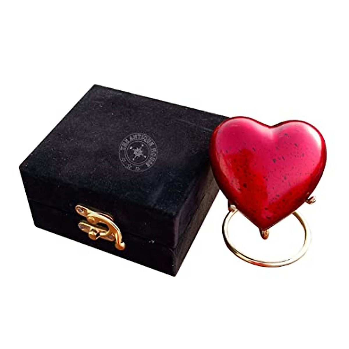 Red Urn Keepsake Mini Heart Cremation Urn with Premium Box & Stand - for Your Loved One Baby Girl & Boy - Small Red Heart Urn for Human Ashes - Perfect Urn for Adults & Infants Valentine Day Gift