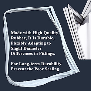 White Freezer Door Seal Gasket 5304507199 Replacement Part AP6037262 Compatible with Frigidaire Refrigerator, Replaces 5304507208, 216522312, 216522362, 216522313, 4454918, PS11770643, 65.8” by 31.5”