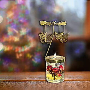 Gifts for Women Mom Sister Best Friend Girlfriend Birthday, Jelly Gel Scented Candle Spinning Candle Rotating for Romantic Home Decor, Long Burning, Relaxing for Bath, Yoga (Velvet Rose, Fairy)