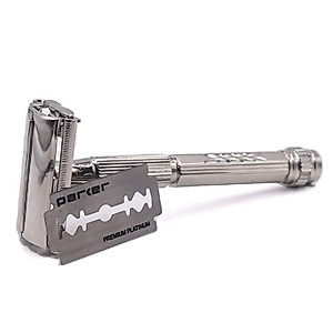 Parker Model 60R Safety Razor and 5 Parker Platinum Razor Blades