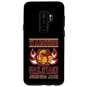 Galaxy S9+ Jumping Jack Funny Workout Humor Gym Fitness Health Case