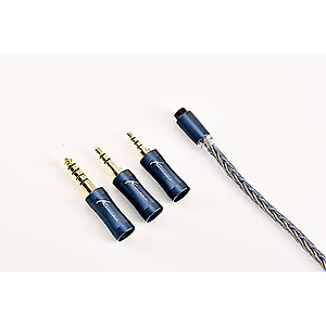 HiFiGo Kinera Ace 2.0 Modular Upgrade Earphone Cable, IEMs Replaceable 8-Strand Silver-Foil & Copper Alloy Wire Cable with 2.5mm/3.5mm/4.4mm Plug (0.78 2PIN)