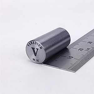Pure Vanadium Metal Rod 99.9% 9grams 10diameterx20mm Length Element V Sample
