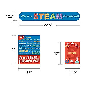 Carson Dellosa – STEAM Bulletin Board Set, Classroom Décor, 22 Pieces