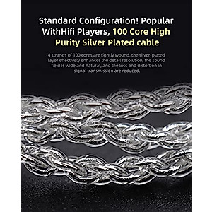 keephifi KZ ZSN Pro X IEM Earphones,1BA+1DD Hybrid in Ear Monitor,Noise Cancelling Earbuds, Custom-fit,3.5MM Jack Headphone,Detachable Cable in Ear Earphone for iPhone,Android,Computer(Gold,No Mic)