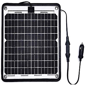 SolarEnz Trolling Motor Battery Charger 10W 24VBattery Charger Trickle Solar Charger, Travel Trailer, Boats、RV & Marine Solar Panel, Monitoring Buoys Self Regulating-No Experience Plug & Play Design
