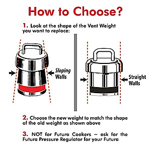 Hawkins Pressure Cooker Vent Weight Assembly for 2005, Older Hawkins Classic & Stainless Steel Pressure Cookers, Red