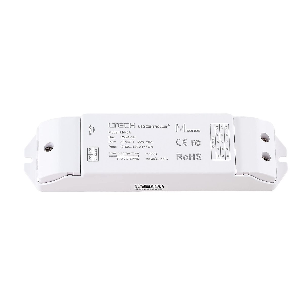 LTech M4+M4-5A LED RF 4 Channel RGBW Wireless Remote & Controller Set
