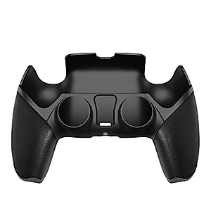 Hacker's Protective PS5 Controller Case Cover with Genuine Leather，Better Grip for Game Experience(Black)