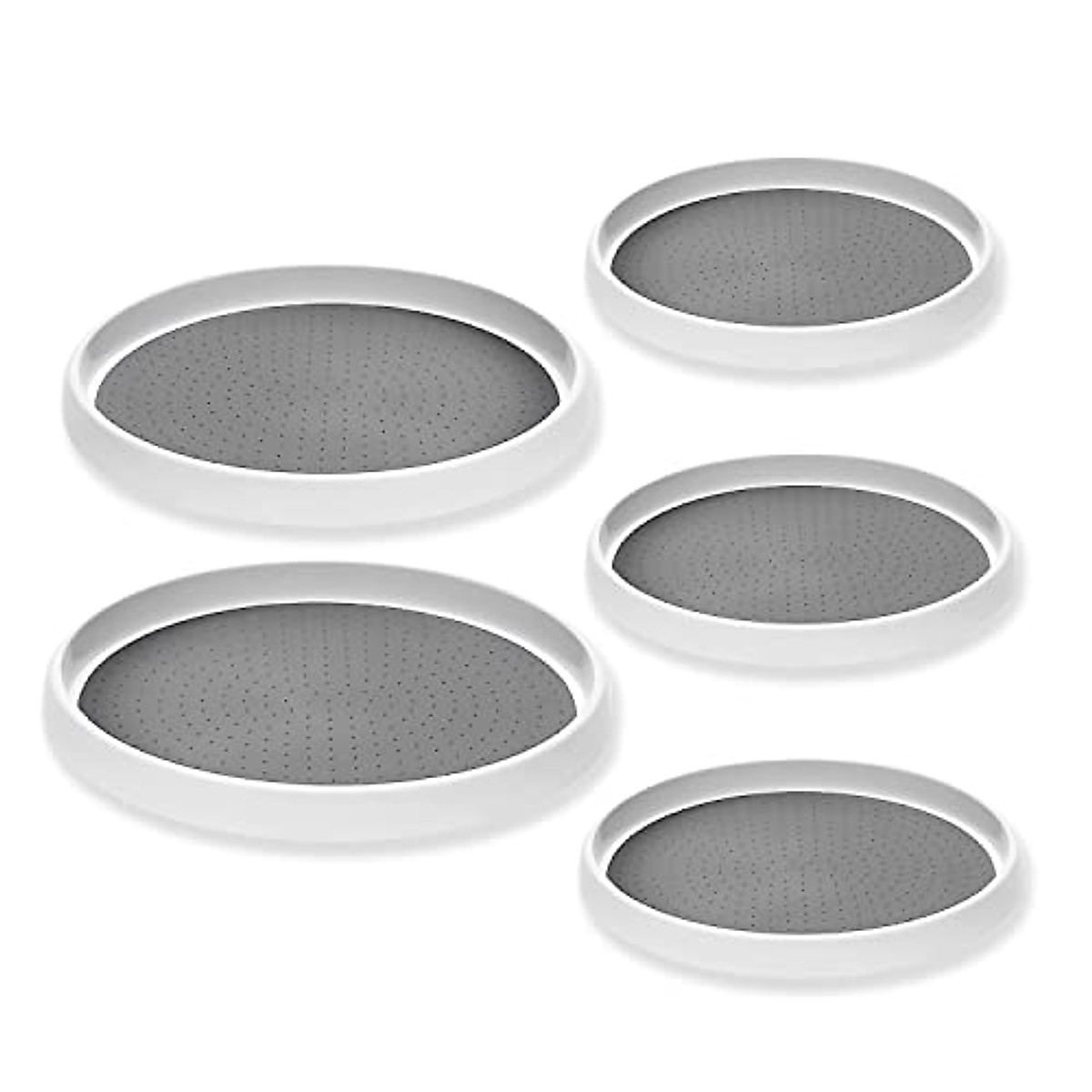 3Pack 10inch Lazy Susan and 2Pack 12inch Lazy Susan Organizer