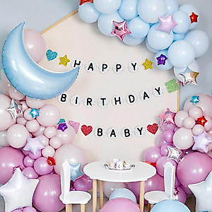 302PCS DIY Friendship Bracelet Birthday Banner Customizable 6.6ft Glitter Happy Birthday Sign for Celebrating Birthdays and Graduations Birth-Tay Era Tour Decorations