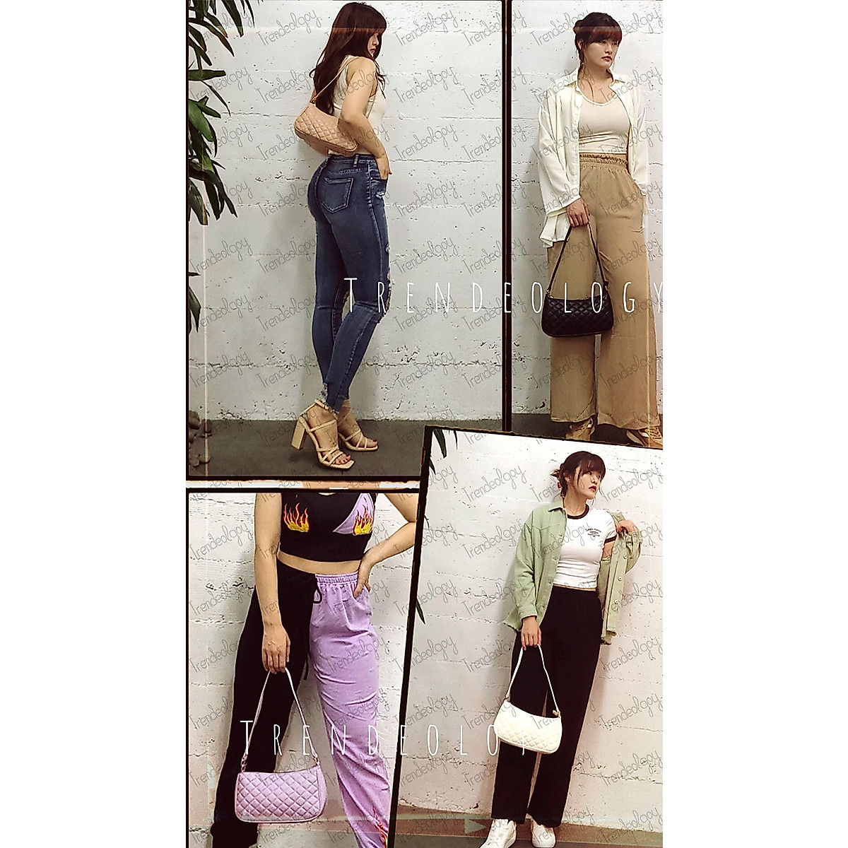 Trendeology Retro Vintage Small Casual Party Clutch Purse Shoulder Bag Cross Body