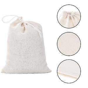 Tatuo 400 Pieces Muslin Bags Drawstring Pouch Gift Bags with Drawstring for Party Supplies Daily Use (6 by 4 Inch)