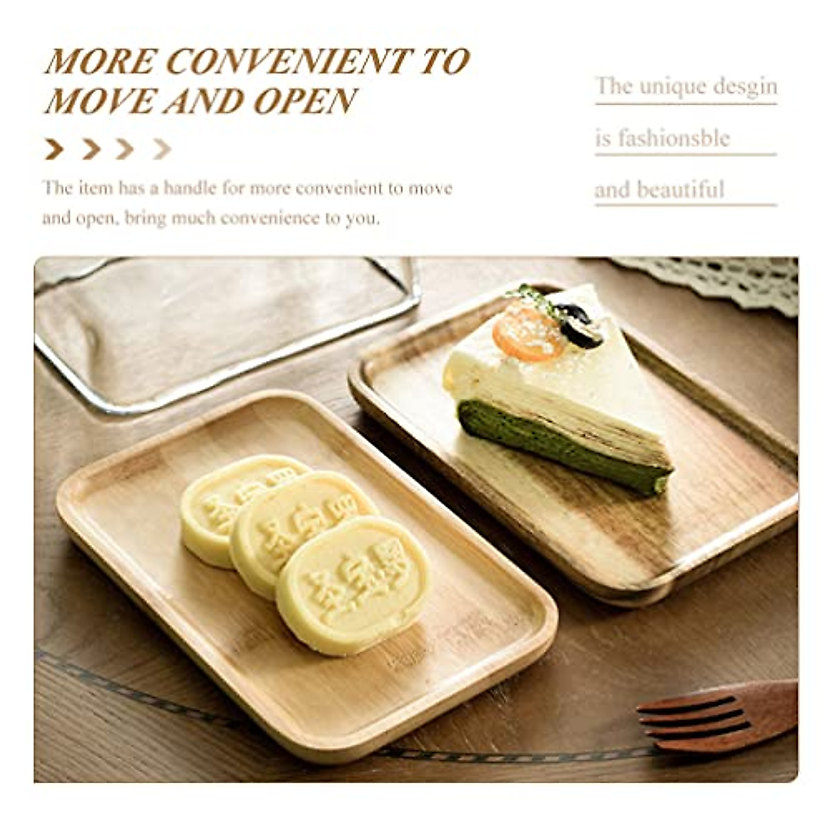 Bamboo Butter Dish with Glass Lid- 18X12X10CM Clear Butter Tray for Refrigerator& Counter for Butter, Block of Cream Cheese& Serving Dish ( Bamboo Tray )