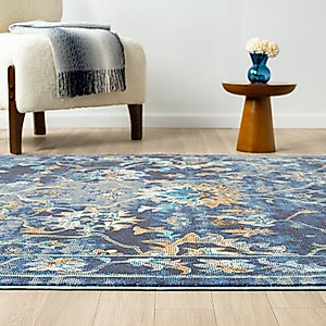 LR Home Gala Collection Area Rug, 8'9" x 11'9", Indigo Multi