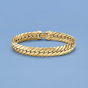 Ross-Simons Italian 14kt Yellow Gold Cuban-Link Bracelet. 7 inches