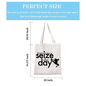 GJTIM TV Show Inspired Now is The Time to Seize The Day Musical Theatre Makeup Cosmetic Bag Gift Broadway Musical Gift (Seize The Day Tote)