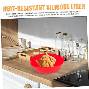 Holibanna 4 Pcs Silicone pad for air Fryer Silicone Trivet Rack Lifter air Fryer Baking Tray Steamer Trivet Silicone Steamer Lifter Silicone Baking Liner bakeware Suspenders