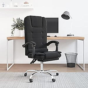 WEHUOSIF Massage Reclining Office Chair,Tall Office Chair,Execuive Desk Chair,Rolling Chair,Swivel Stool,Computer Chair,for Living Rooms,Bedrooms,Meeting Rooms,Offices,Black Velvet