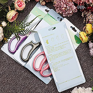 Garden Pruning Shears Scissors,Professional Floral Shears,Colorful Flower Scissors with Comfortable Grip Handles,Premium Floral Scissors with Protective Case for Flower Arrangement,Gardening-Purple