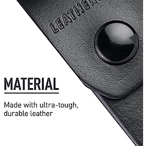 LEATHERMAN, Premium Leather Sheath for Multitools, Fits Skeletool, Crunch & Charge - Black