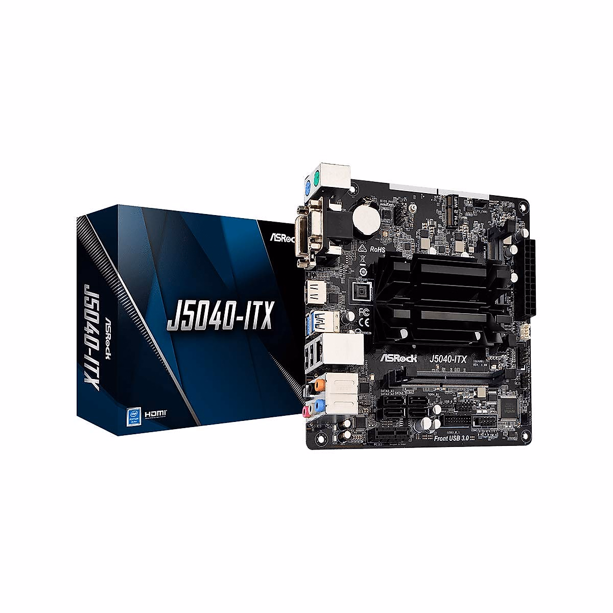 ASRock J5040-ITX Intel Quad-Core Processor J5040 Chipset Mini-ITX Motherboard