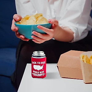 Funny Guy Mugs Back-To-Back World War Champs Collapsible Neoprene Can Coolie - Drink Cooler