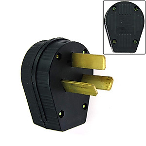 Welder Miller Lincoln Hobart Plasma Cutter Mig Tig, 10-50P 3-Pin Power Plug, Replacement Electrical Cord End Connector, 220/250V NEMA Size 12, 10, 8, & 6 AWG Gauge 20, 30, 40, 50 & 60 AMP. FX1050P-W