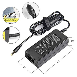 InstallerCCTV Security Camera Power Adapter 12V 5A w/ 8-Way Power Splitter Cable Power Supply, Fits DVR/NVR/AHD/TVI CCTV Security Camera System, LED Strip Lights, UL Listed