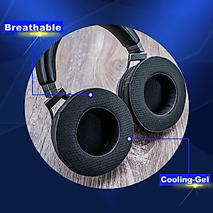 Virtuoso XT Ear Pads Replacement for Virtuoso RGB Wireless SE XT Headset, Cooling Gel, More - Softer Memory Foam, Added Thickness, Extra Durability by JESSVIT (Virtuoso XT Cooling Gel Earpads Black)