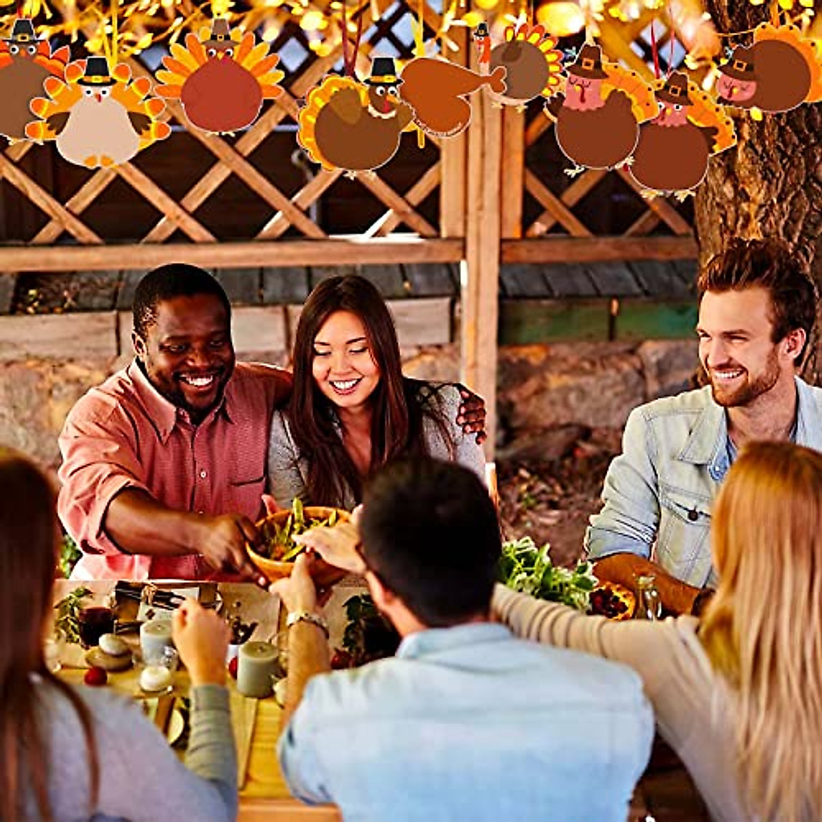 36 Pieces Thanksgiving Turkey Cut-Outs Versatile Classroom Decoration Creative Turkey Cut-Outs for Bulletin Board Classroom School Fall Theme Thanksgiving Party, 6 x 6 Inches