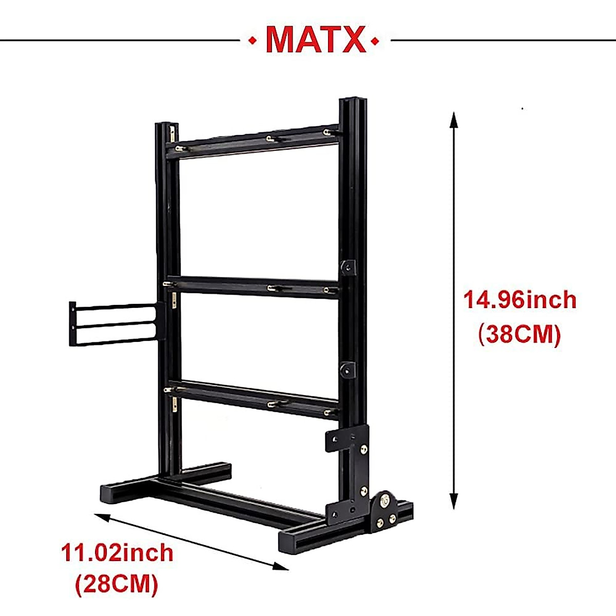 DIY Computer Chassis Bracket Open Motherboard Case Rack M-ATXVertical Horizontal PC Game Chassis Rack Water-Cooled PC Test Bench Creative Overclocking Aluminum Frame Good Heat Dissipation All Black