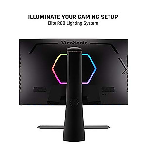 ViewSonic ELITE XG270QG 27 Inch 1440p 1ms 165Hz Gaming Monitor with GSYNC, IPS Nano Color, Elite Design Enhancements and Advanced Ergonomics for Esports