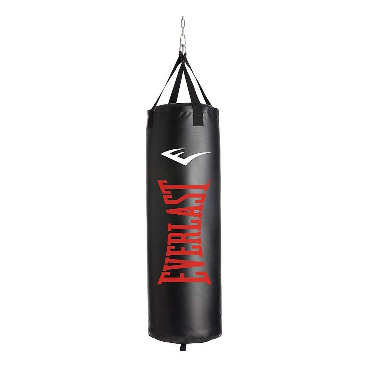Everlast NevaTear 70 Pound Hanging Heavy Punching Bag with Powder Coated Steel Heavy Bag Stand for MMA and Boxing Training, Black