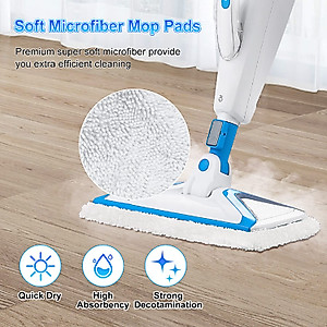Steam Mop Replacement Pads Compatible with Bissell Powerfresh Steam Mop Pads for Bissell 1940 1806 1544 1440 2075 2685 Series Mops Resuable Floor Steamer Mop Pad Refills for Dry & Wet Cleaning, 8 Pack