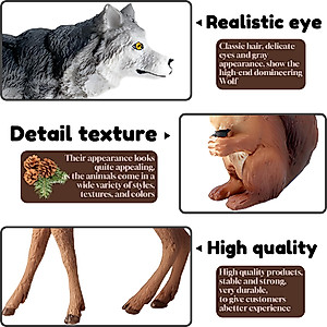 SCAHOW 10pcs Forest Animal Toys Figures, Realistic Woodland Creatures Figurines, Plastic Animals Miniature Toys Cake Topper