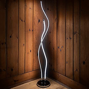 JONATHAN Y JYL7008A Cairo 63.75" LED Integrated Floor Lamp, Modern, Contemporary, Office, Living Room, Family Room, Dining Room, Bedroom, Guest Room, Hallway, Foyer, Chrome