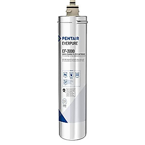 Pentair Everpure EF-3000 Quick-Change Filter Cartridge, EV985750, For Use in Everpure EF-3000 Full Flow Drinking Water System, 3,000 Gallon Capacity, 0.5 Micron