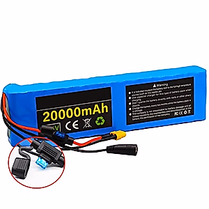 OXEXE 36V 20Ah Electric Bike Lithium Battery,10s3p 18650 Lithium Battery Pack,Built-in 30A BMS, with 42V 2A Charger,for 200W 350W 500W Scooters, Electric Bicycles Motor