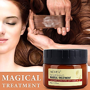 IFUDOIT Magical Hair Treatment Mask, Hair Mask for Dry Damaged Hair and Growth,Professtional Hair Conditioner,5 Seconds to Restore Soft,Fights Breakages and Split Ends,Protect Hair Roots