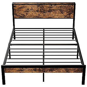 LIKIMIO Queen Bed Frame, Platform Bed Frame Queen with Storage Headboard and 11 Strong Support Legs, More Sturdy, Noise-Free, No Box Spring Needed